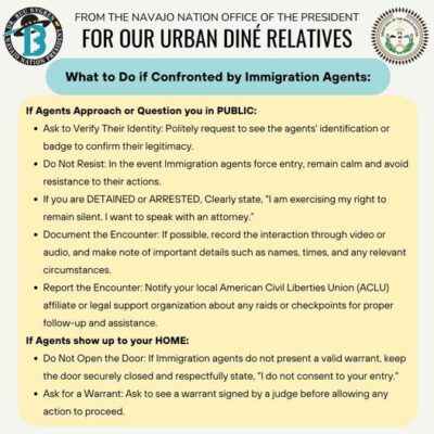 Navajo Immigration ICE – Operation Rainbow Bridge